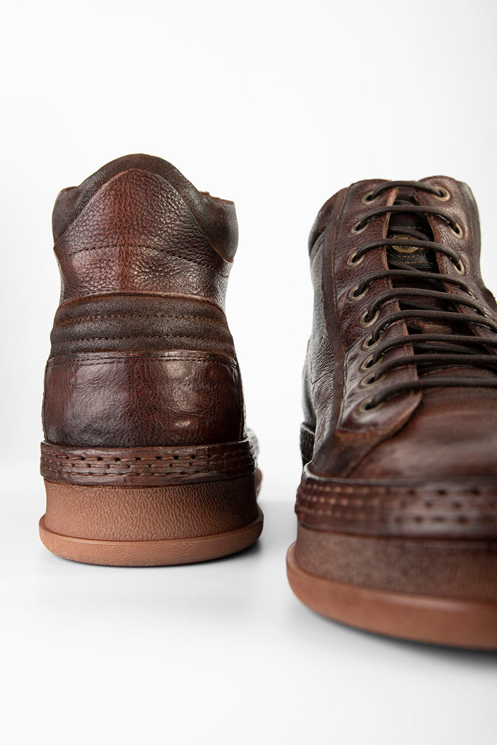 COLE cognac welted high sneakers | untamed street – UNTAMED STREET