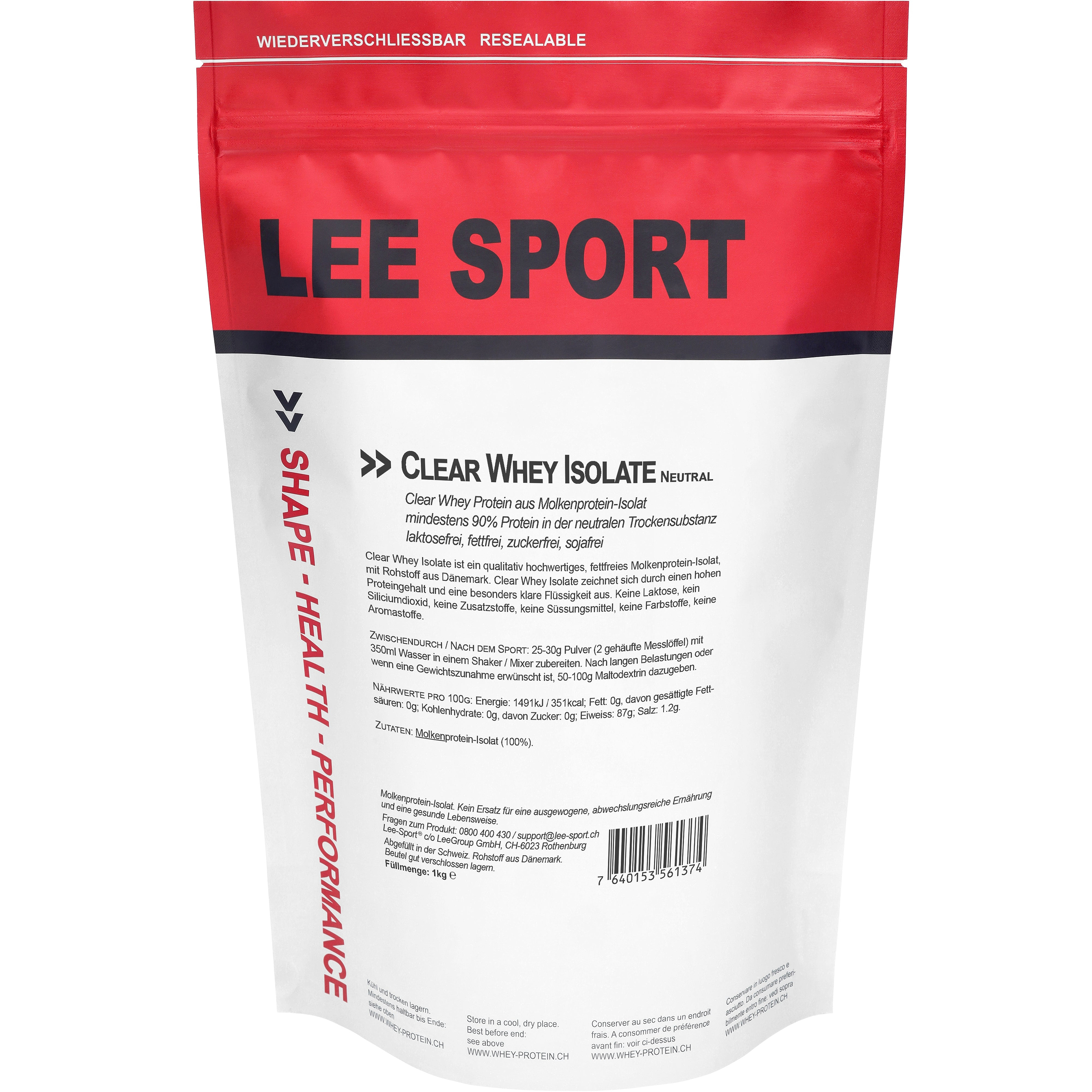 Clear Whey Isolate günstig kaufen! | Lee-Sport®