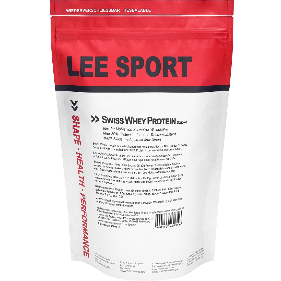 100% Schweizer Whey Protein kaufen | Lee-Sport®