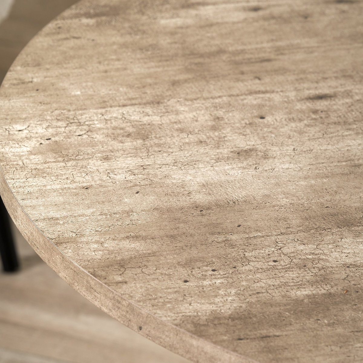 Elkton Industrial Scandi Concrete Effect Round Coffee Table | Roseland