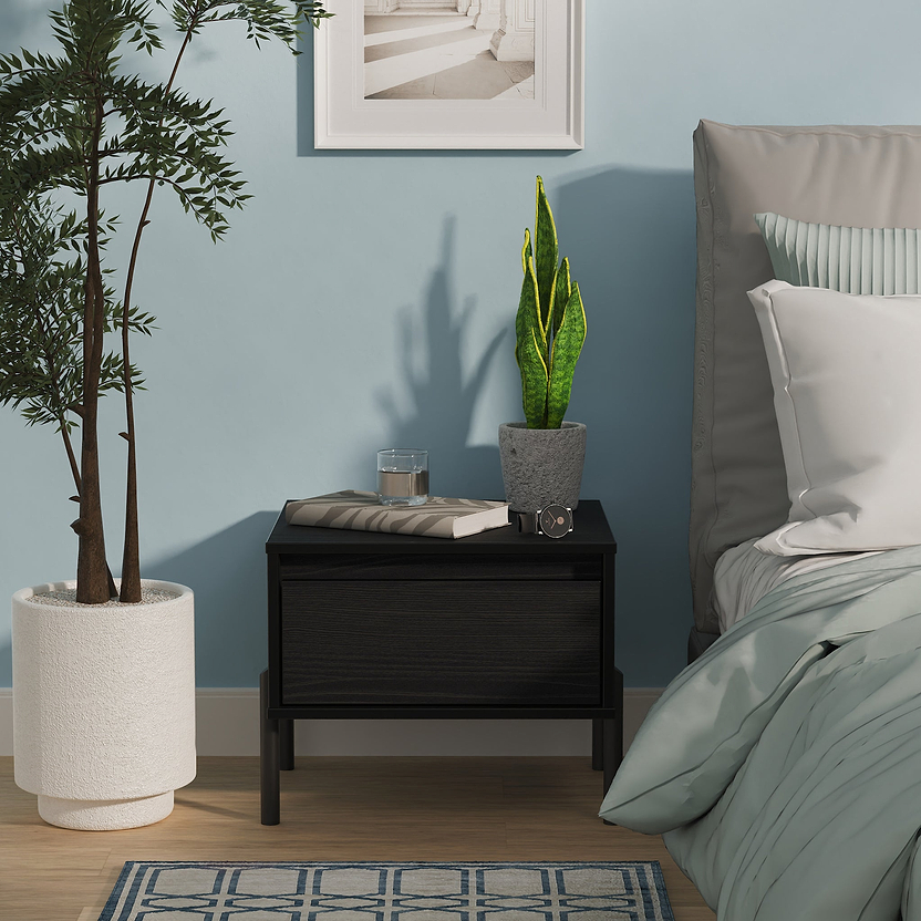 Axton 1 Drawer Bedside Table | Modern Handleless Nightstand | Roseland