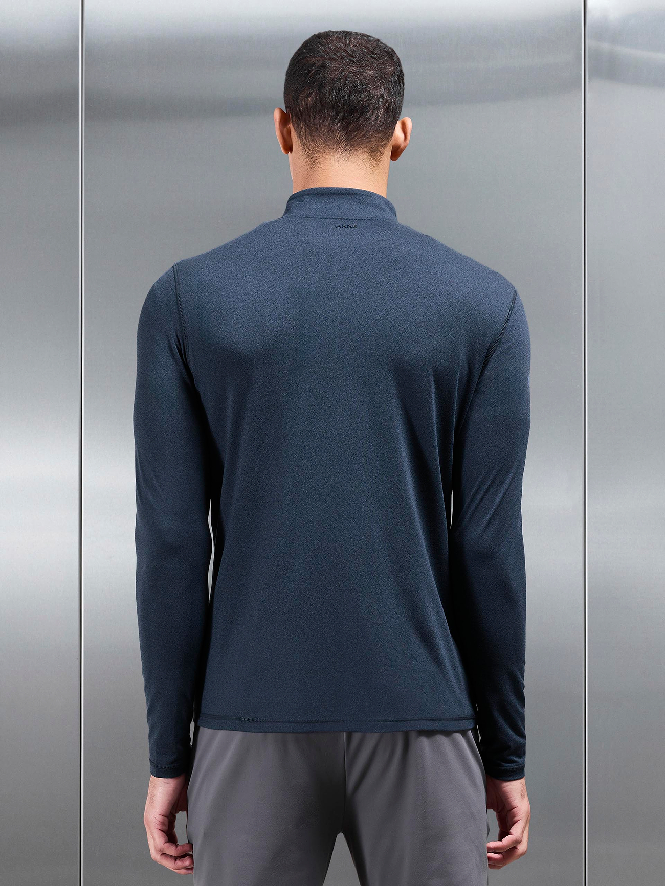 Soft Jersey Motion Half Zip in Navy | ARNE UK