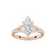 Everly 2 ²⁄₅ ctw Marquise Lab Grown Diamond Split Shank Side Stone Eng ...