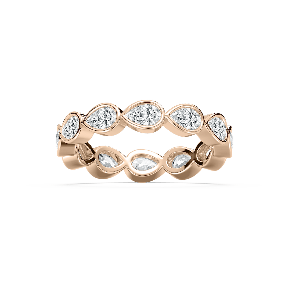 Sarie 1 ⅞ ctw Pear Lab Grown Diamond East West Bezel Eternity Band ...