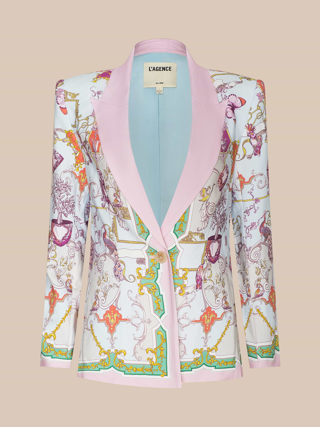 Colin Silk Blazer in Champagne | L'AGENCE