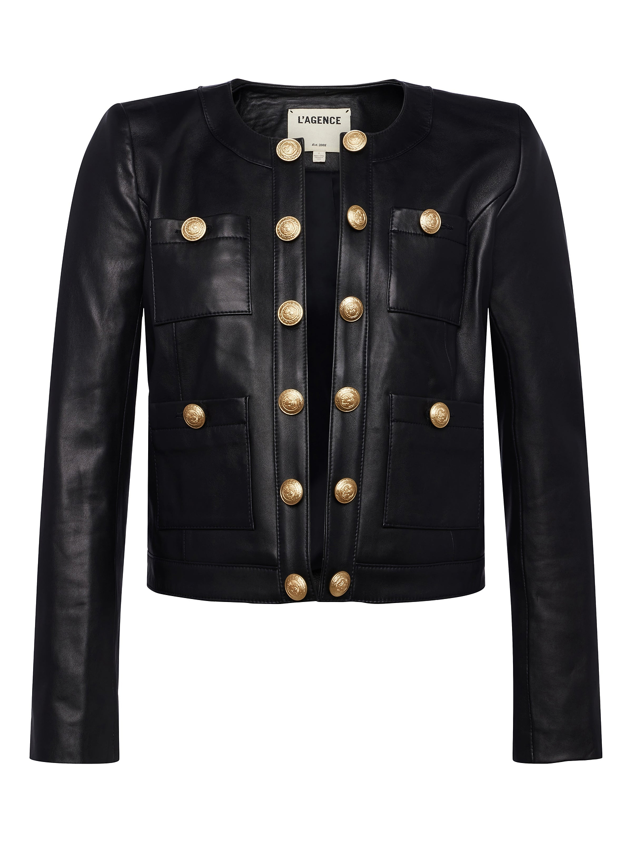Jayde Leather Jacket in Black | L'AGENCE
