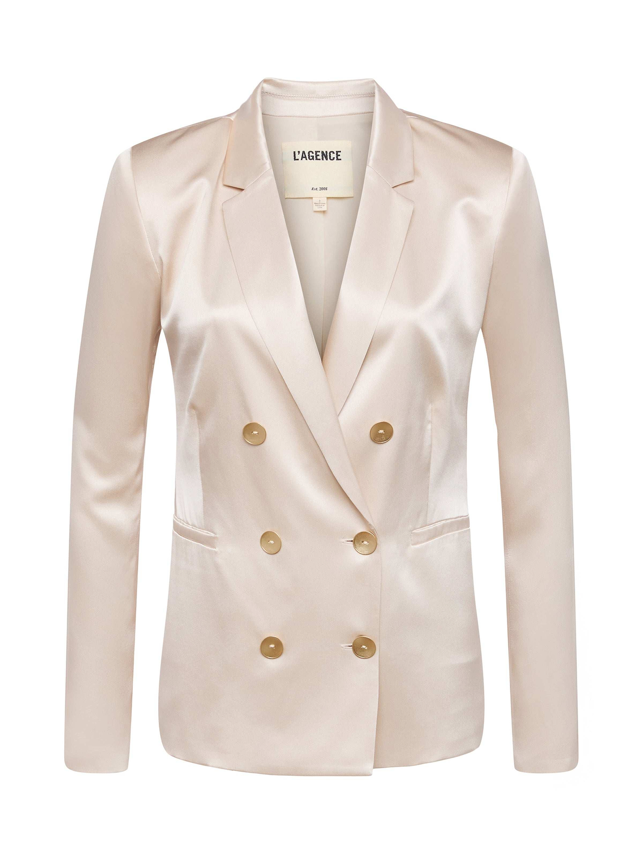 Colin Silk Blazer in Champagne | L'AGENCE