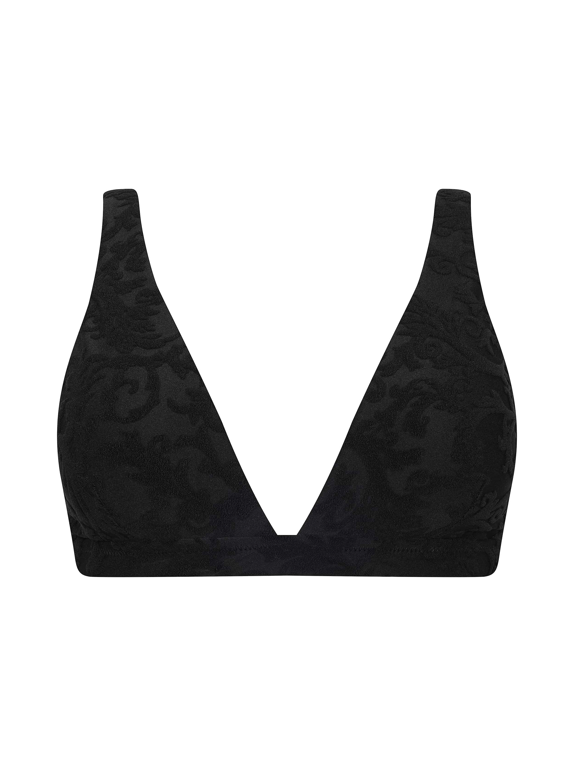 Lexie Bikini Top in Black Ornate | L'AGENCE