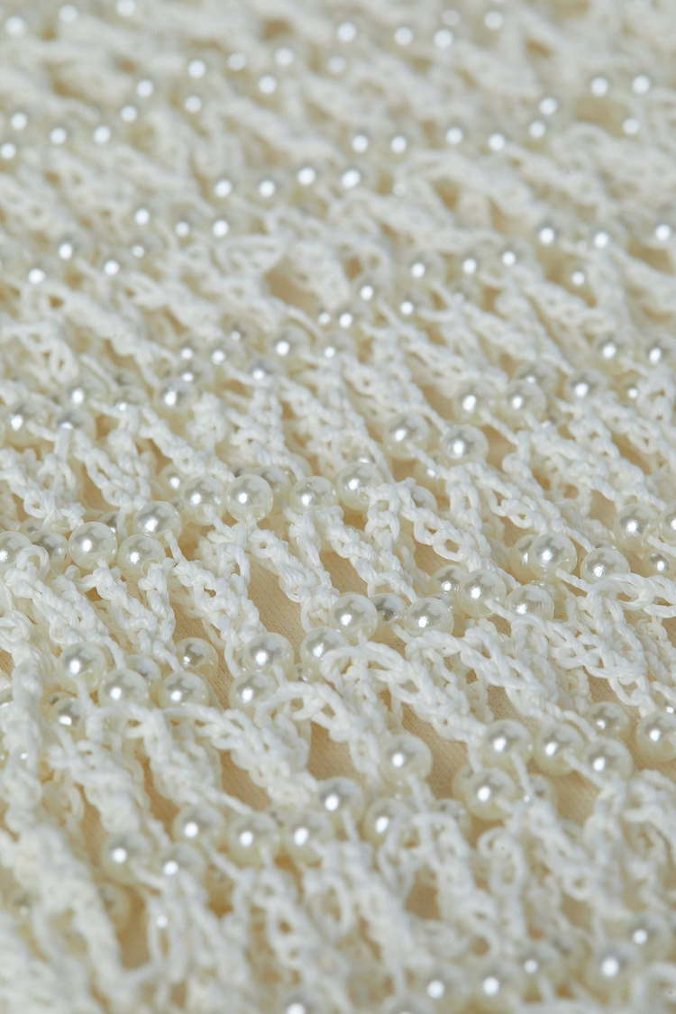 Angela Crochet Cover-Up Dress in Ivory | L'AGENCE